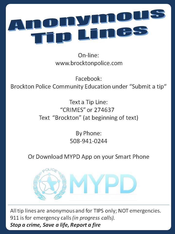 Anonymous Tip Line (Brockton Police Department) — Nextdoor — Nextdoor