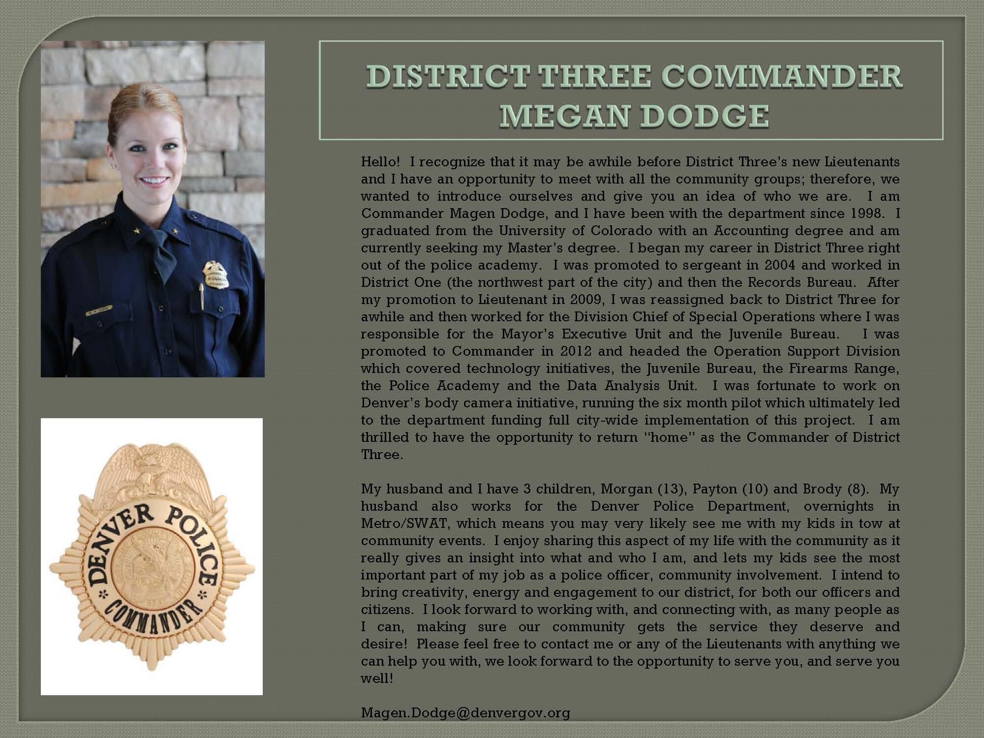 Meet Commander Magen Dodge (Denver Police Department) — Nextdoor — Nextdoor