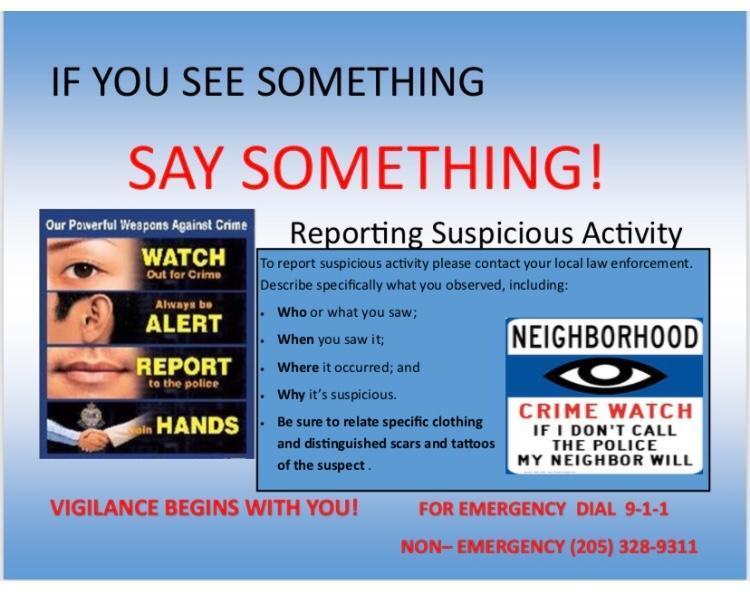 If you see something say something (Birmingham Police Department ...