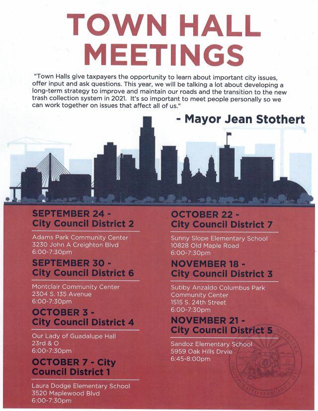 Mayor's 2019 Town Hall Schedule (Omaha Police Department) — Nextdoor ...