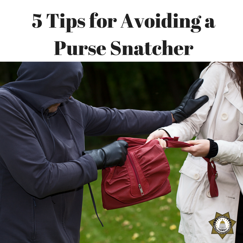 5 Tips for Avoiding a Purse Snatcher (Sacramento County Sheriff's ...