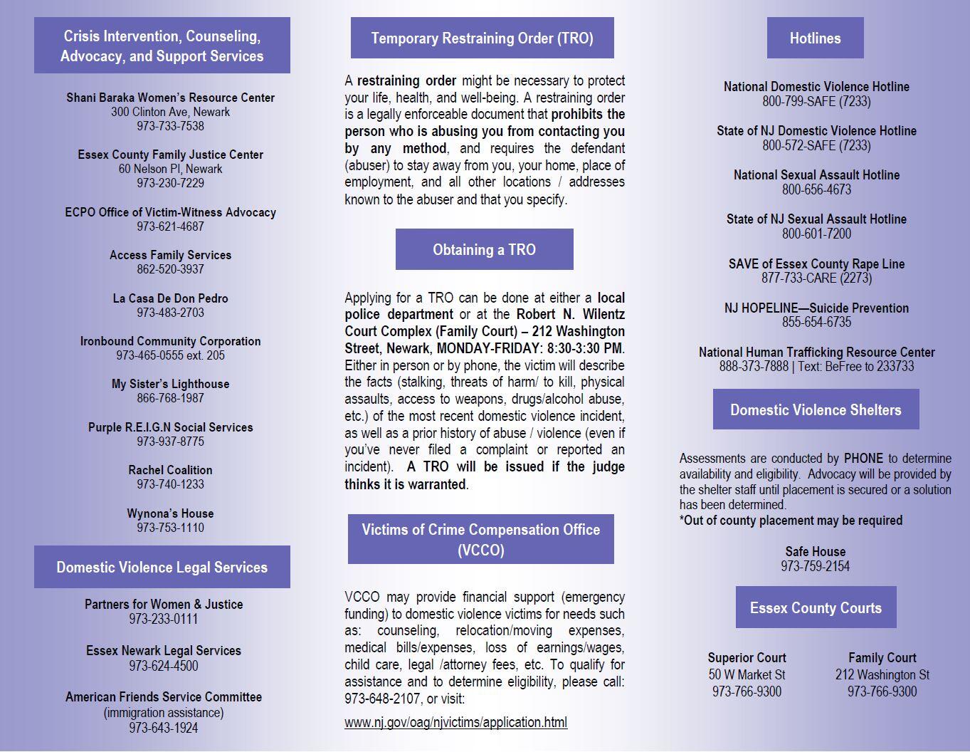 Department of Public Safety Distributes Informational Domestic Violence ...