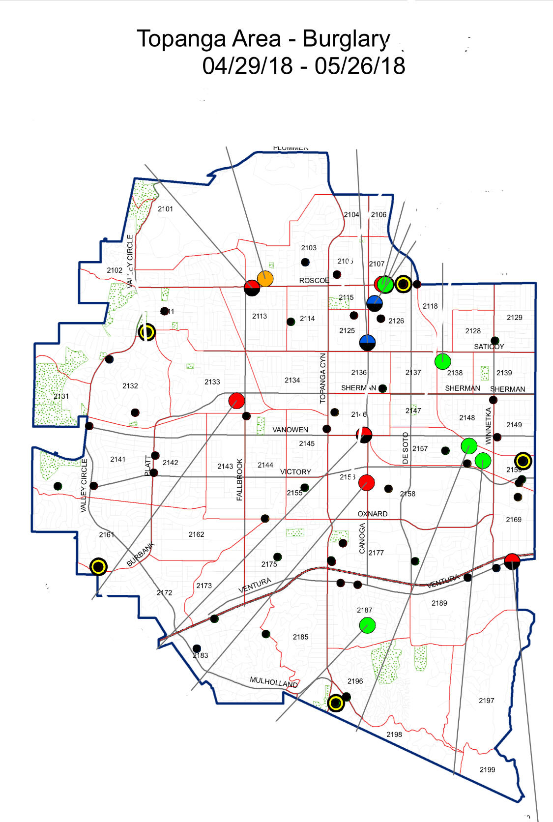 CRIME MAPS of LAPD TOPANGA DIVISION (Los Angeles Police Department ...