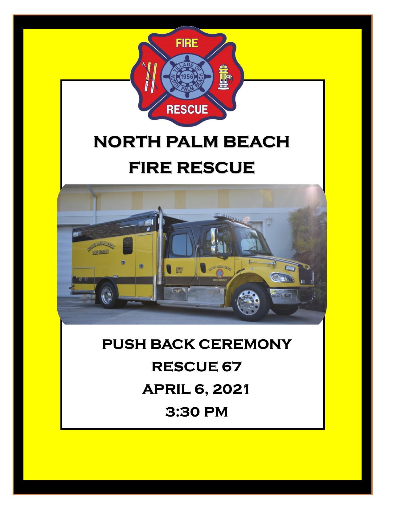 Public invited to Fire Rescue "Push Back Ceremony" (Village of North ...