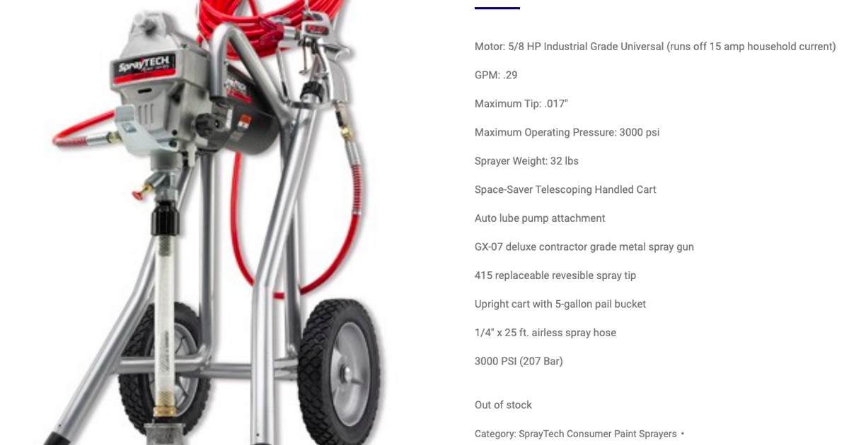 Spraytech 1620 Airless paint sprayer for $130 in Irmo, SC | Finds ...