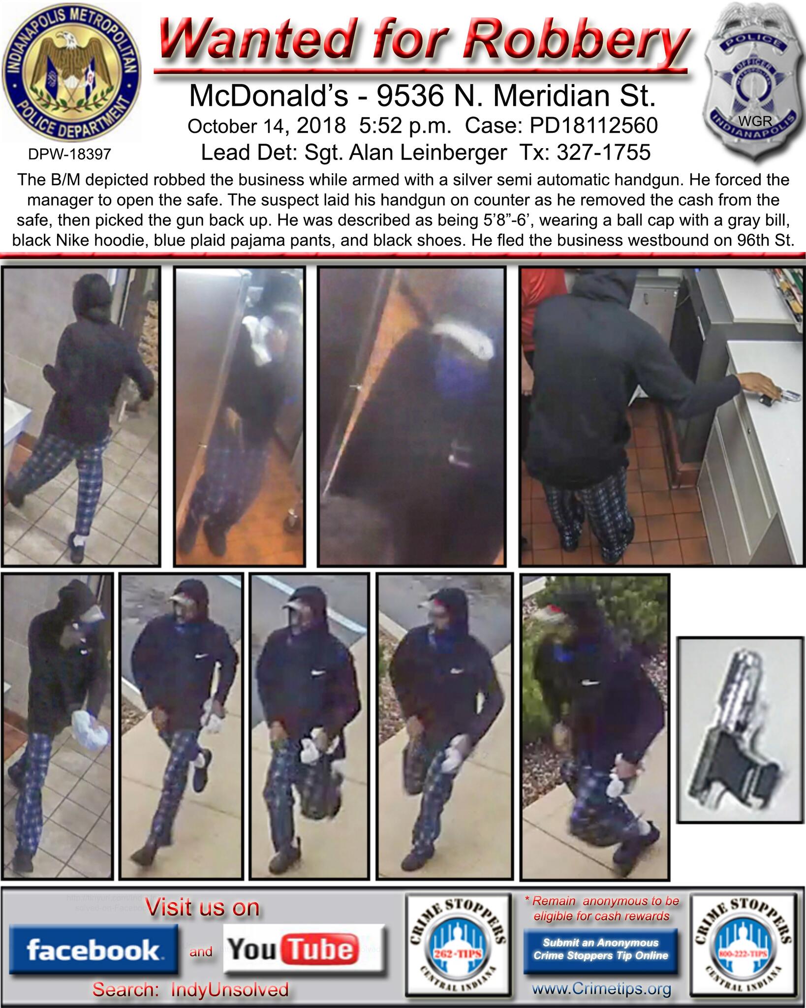 IMPD North District Crime Watch – BOLO: Wanted for Robbery ...