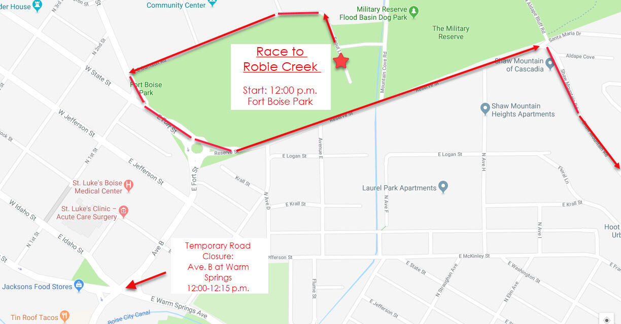 TRAFFIC ADVISORY for Race to Robie Creek (Saturday, April 20) (Boise ...
