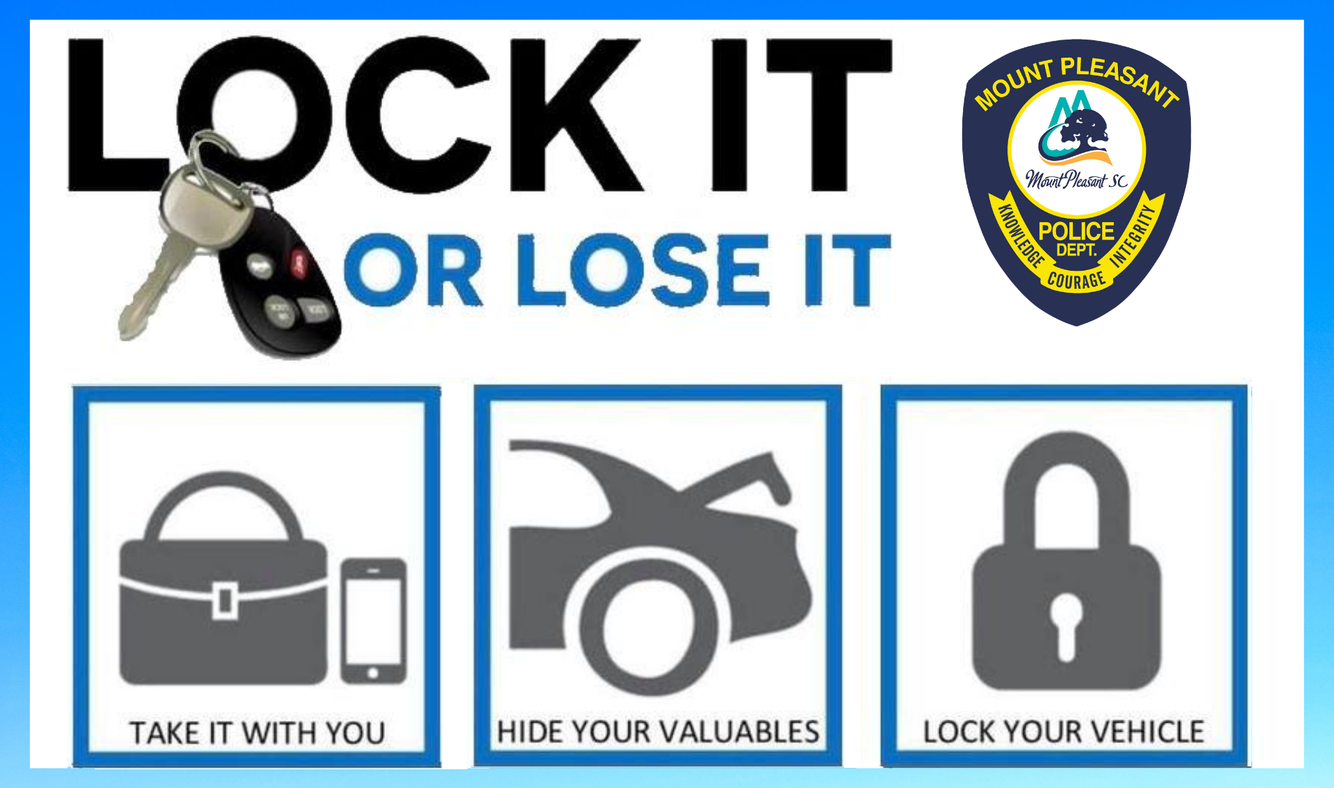 Lock it or Lose it! (Mount Pleasant Police Department) — Nextdoor ...