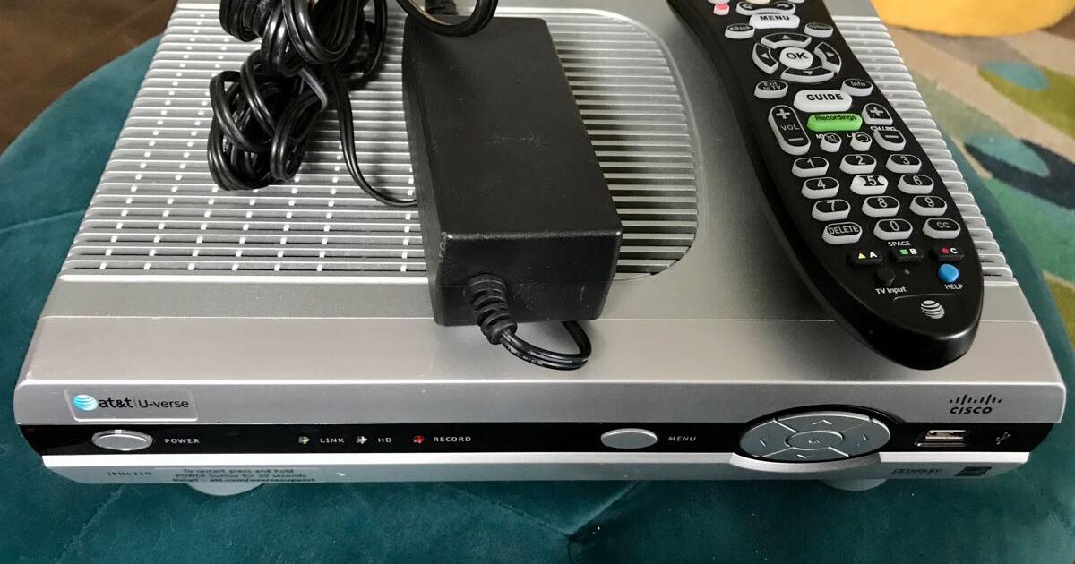 Cisco IPN4320 Cable Box AT&T U-Verse HDTV Receiver with power cord and ...