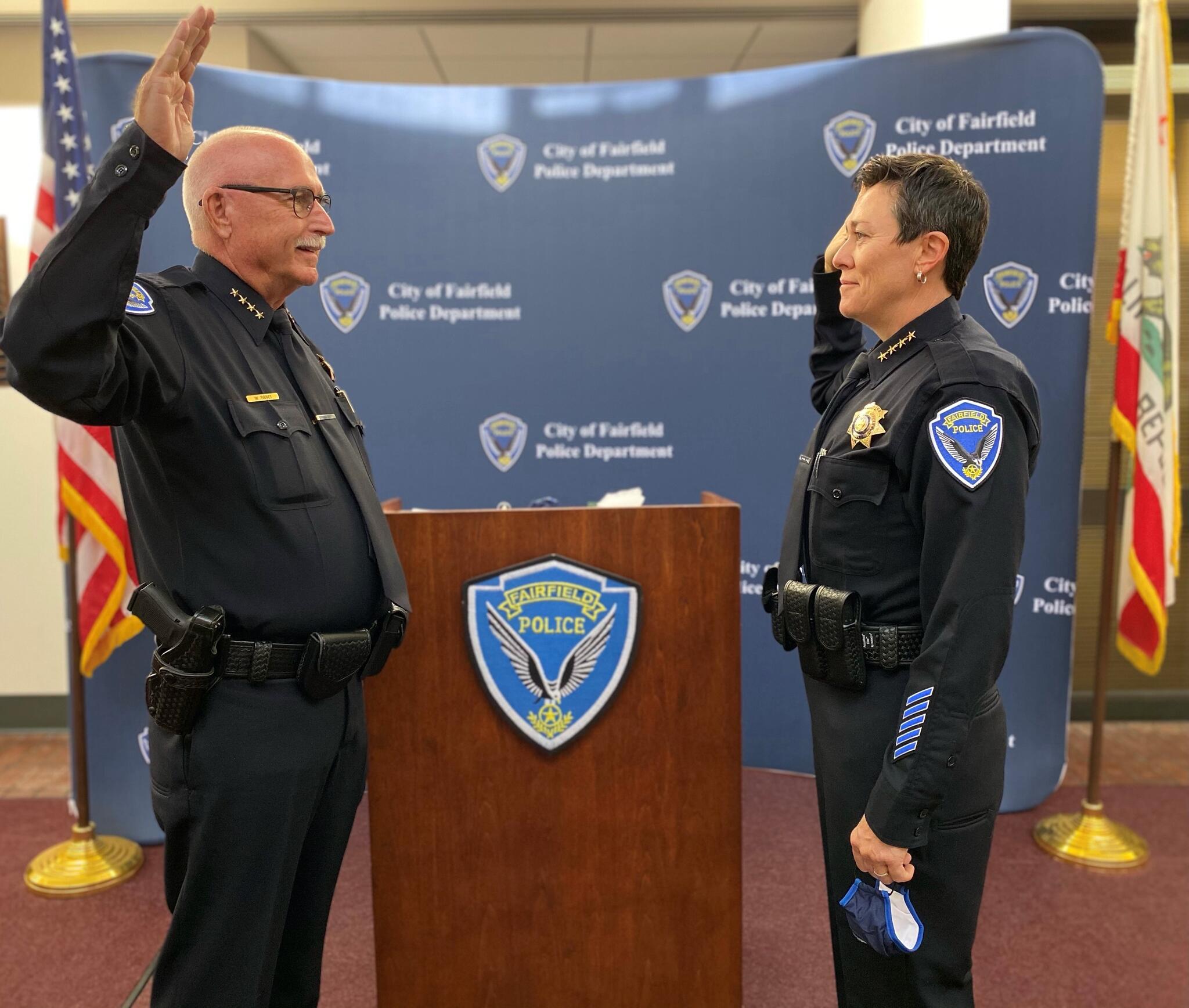 Today Chief Deanna Cantrell was sworn-in as the first female Chief of ...