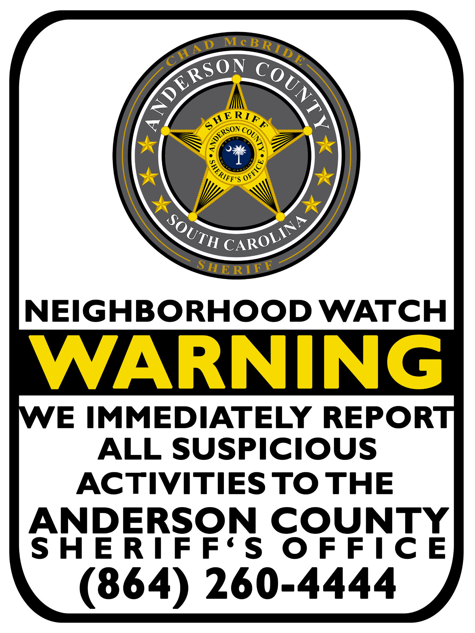 Neighborhood Watch Programs (Anderson County Sheriff's Office ...