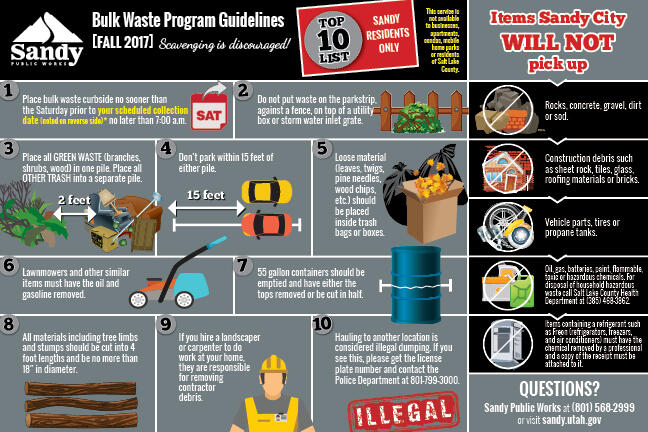 Fall Bulk Waste Pick-Up (City of Sandy City) — Nextdoor — Nextdoor