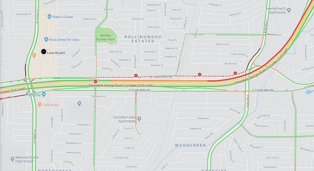 TRAFFIC ADVISORY: Delay on President George Bush Turnpike (PGBT) at ...